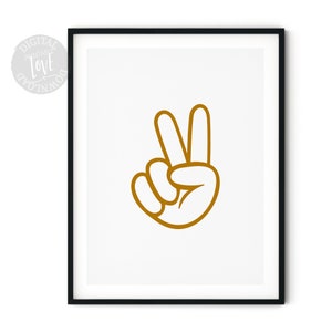 Boys Club Peace Sign Printable Art, Set of 2 Brothers Printable Signs ...