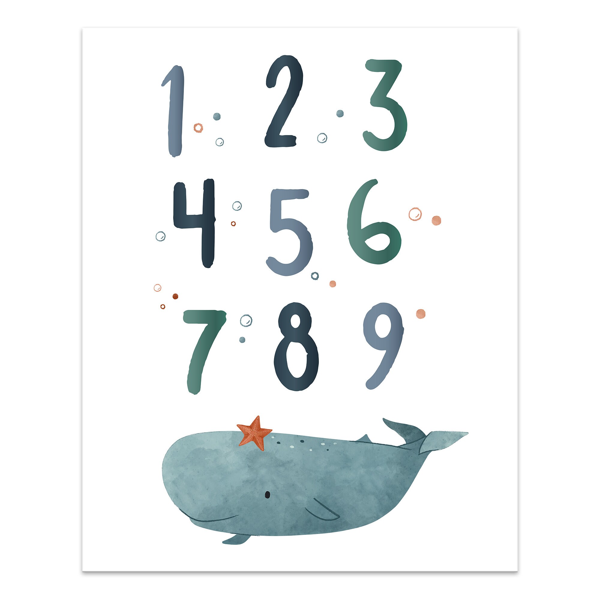 Ocean Alphabet and Numbers Print Set Nautical Nursery Art - Etsy