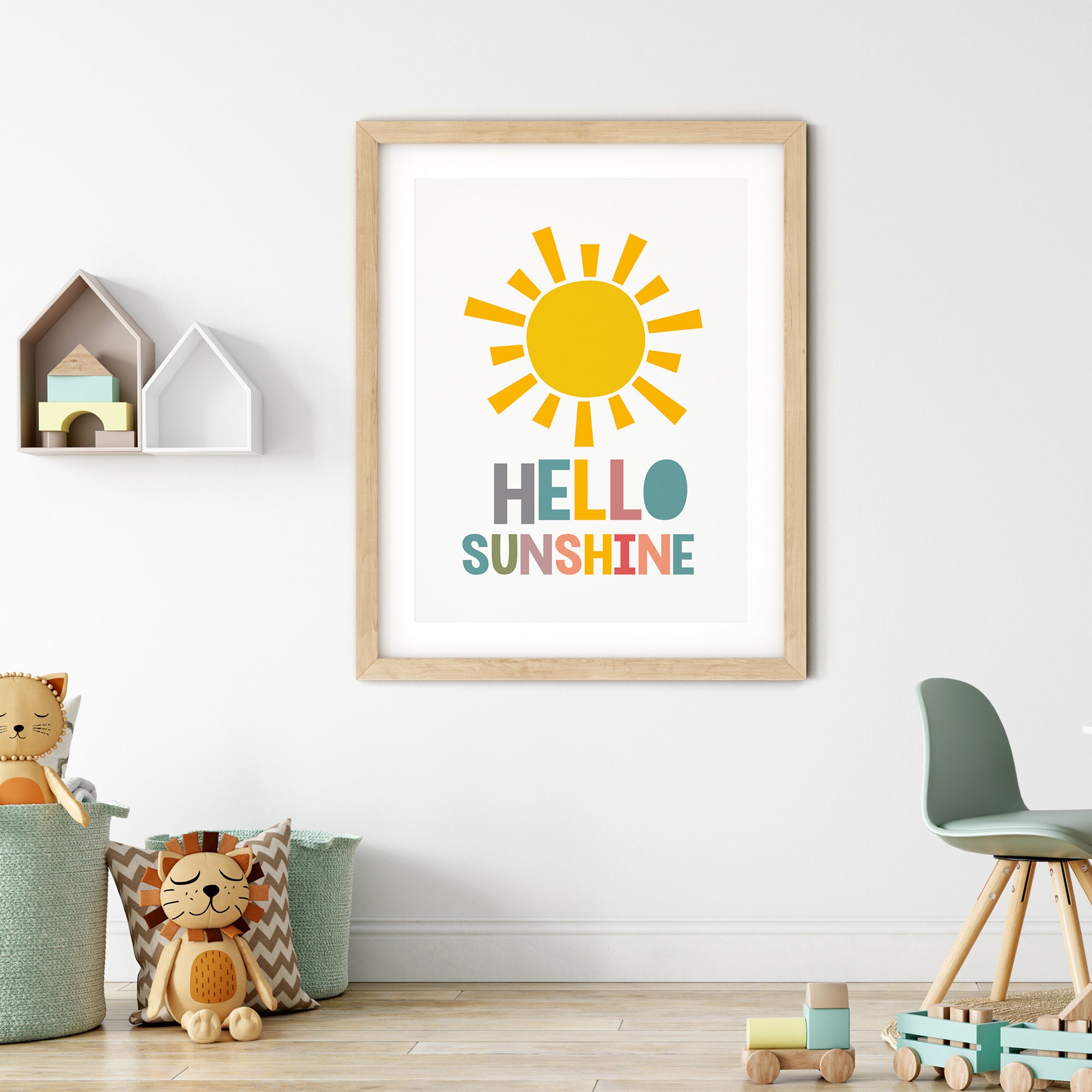 Hello Sunshine Printable Playroom Quote Hello Sunshine | Etsy