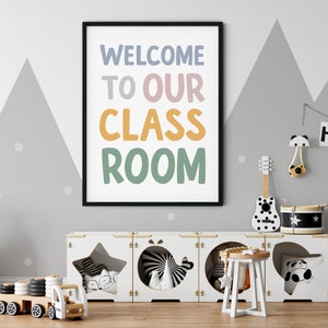 Welcome to Our Classroom Printable Art Kids Home School Wall - Etsy