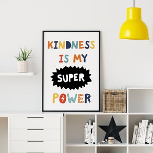 Kindness is My Super Power Print, Superhero Printable, Super Hero ...