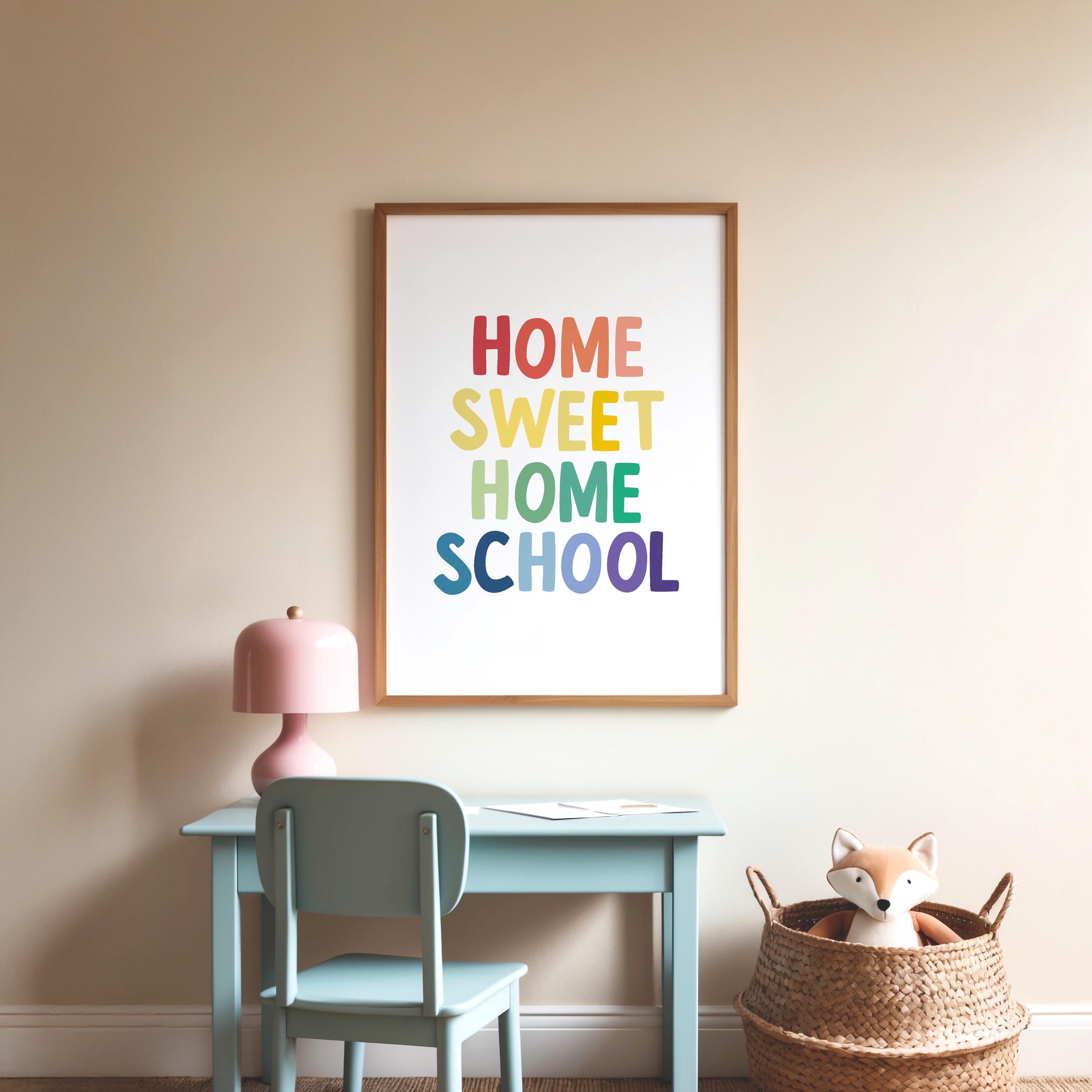 Home Sweet Homeschool Printable, Home School Print, Virtual School ...