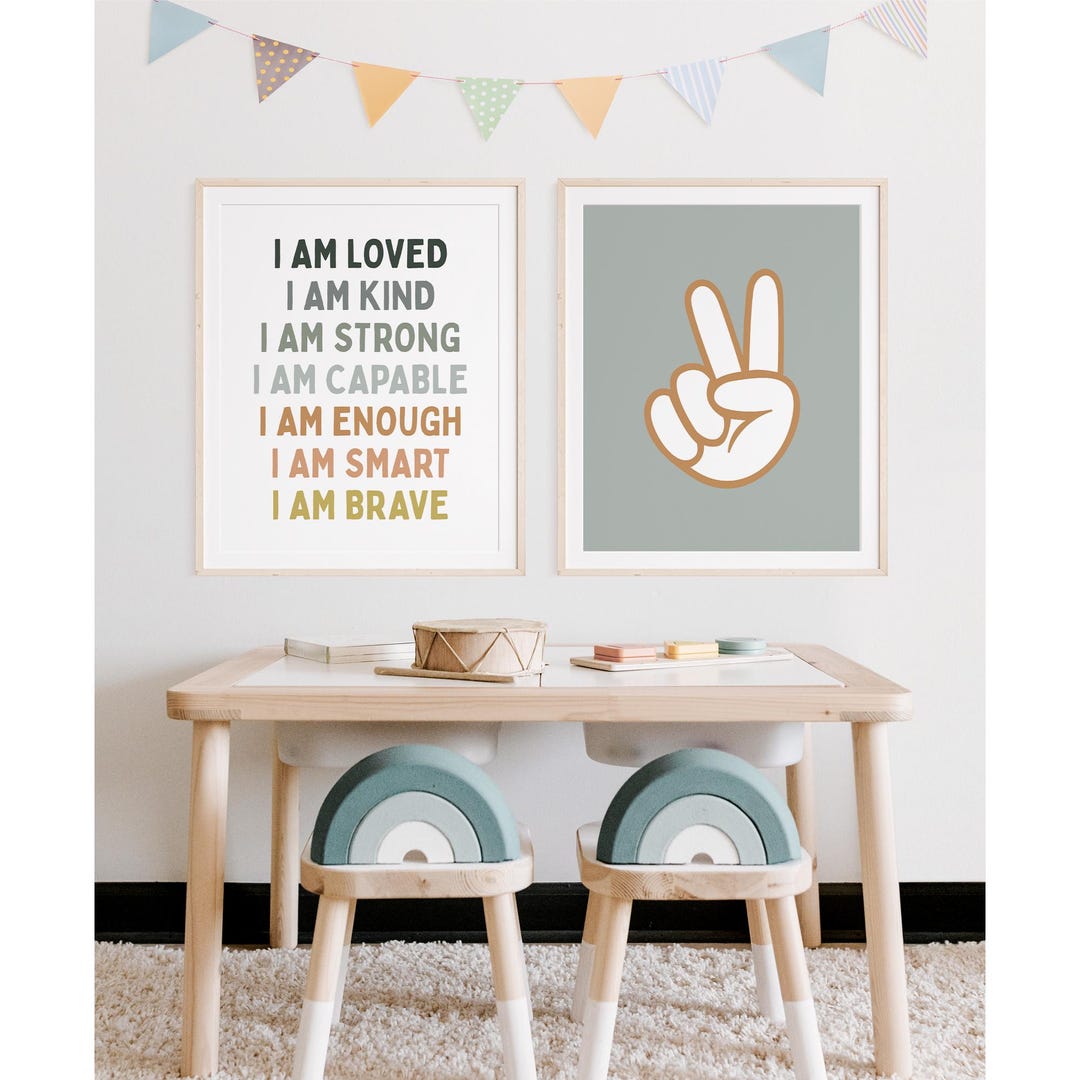 Set of 2: Positive Affirmations Printables, Calming Corner Classroom ...