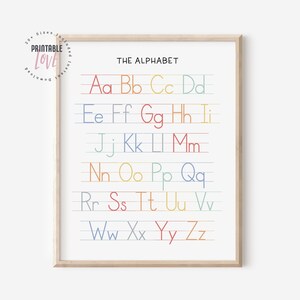 Set of 6 Educational Wall Art, Alphabet Poster, Classroom Posters ...