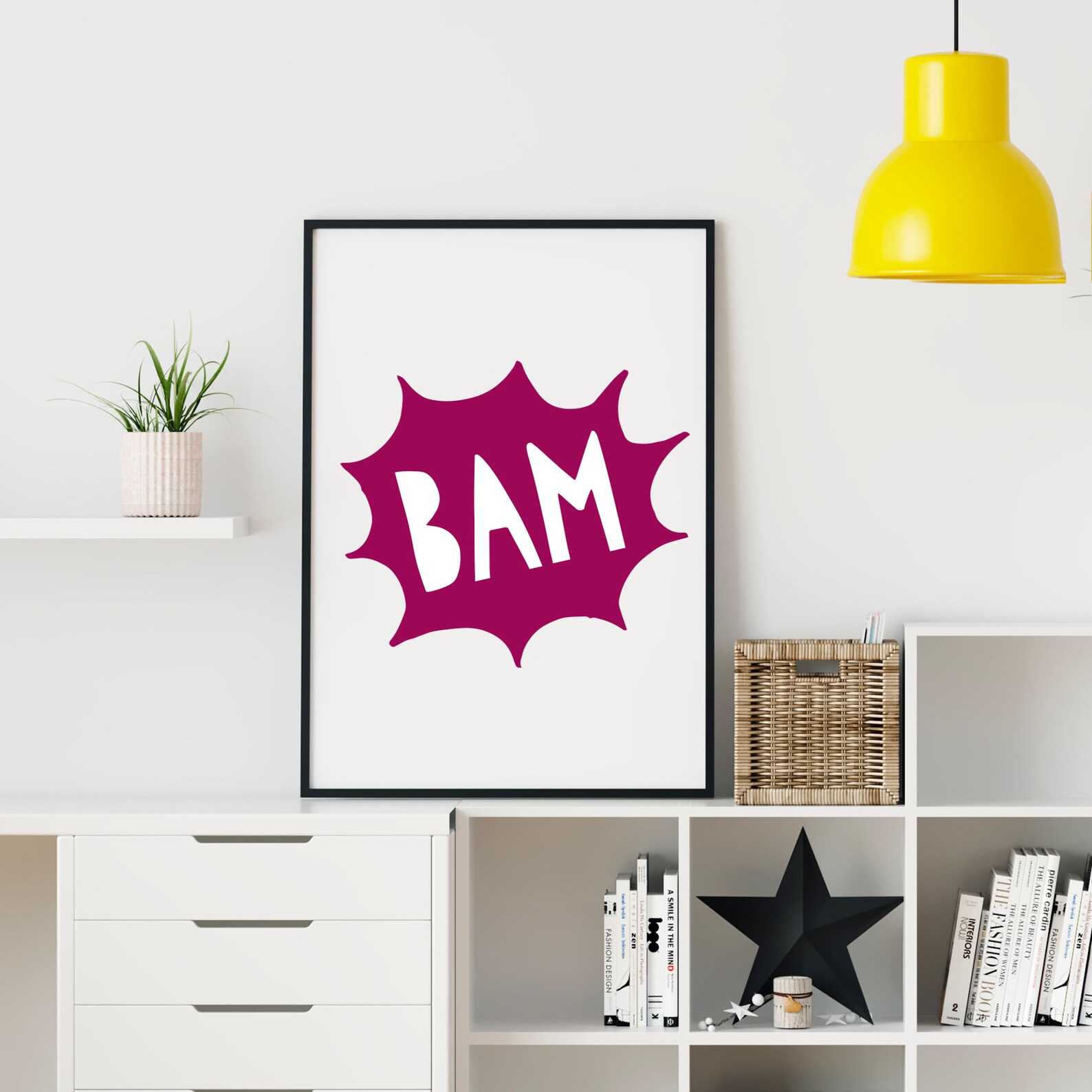 BAM Printable, Superhero Decor, Girl Power Print, Girls Room Decor ...