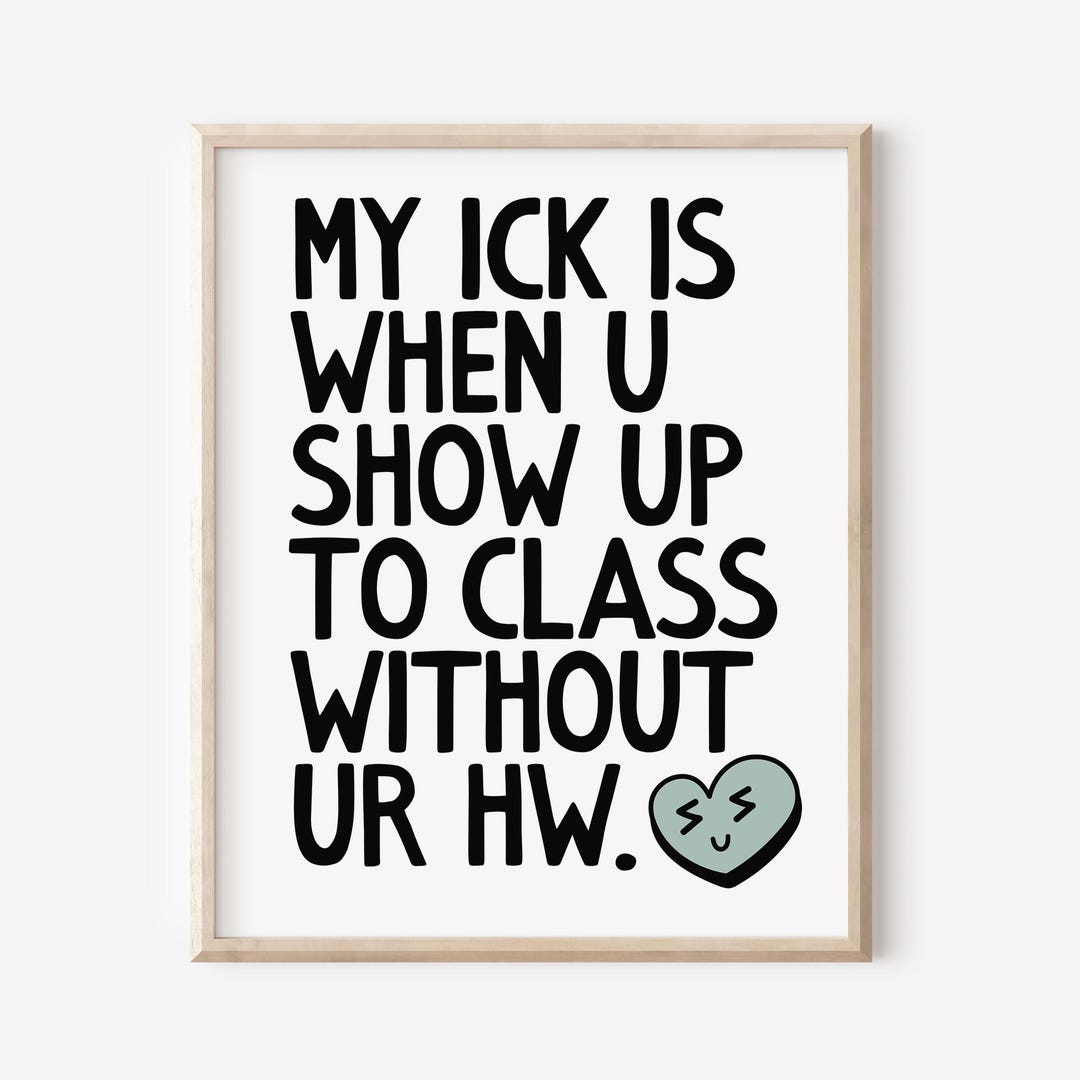 Middle & High School Classroom Wall Art, English Math Gym Poster ...