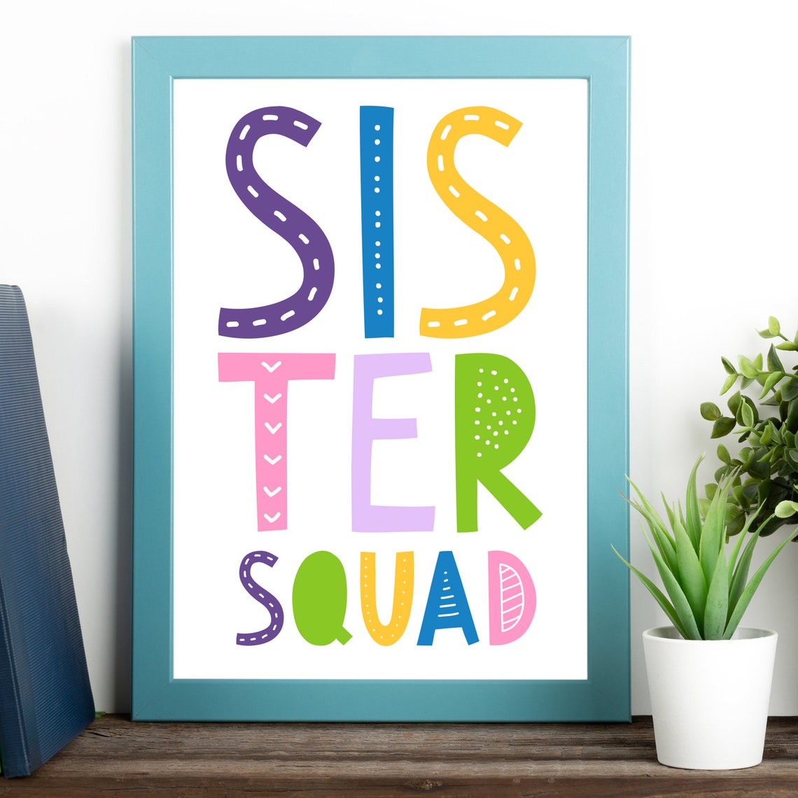 Sister Squad Print Sisters Printable Art Sister Quote Girls | Etsy