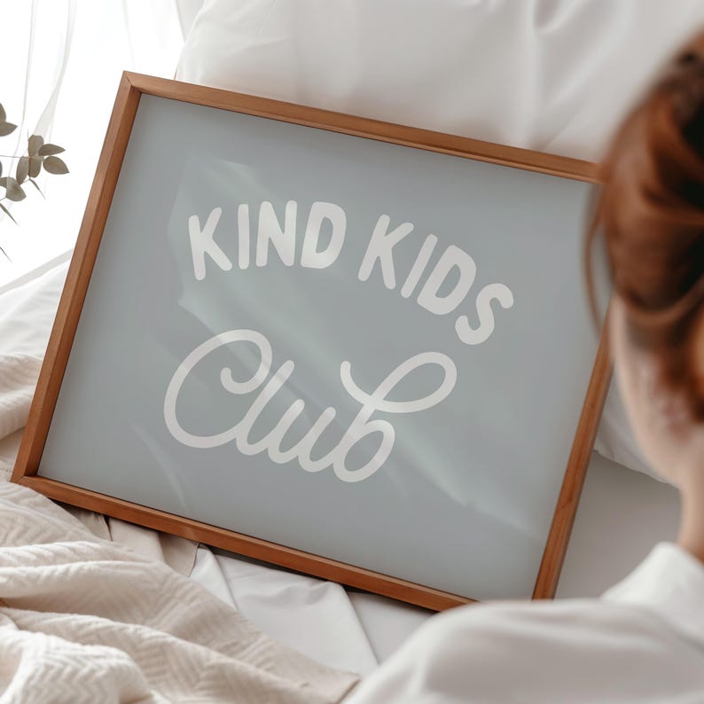 Kind Kids Club Print, Playroom Printable, Modern Nursery Decor ...