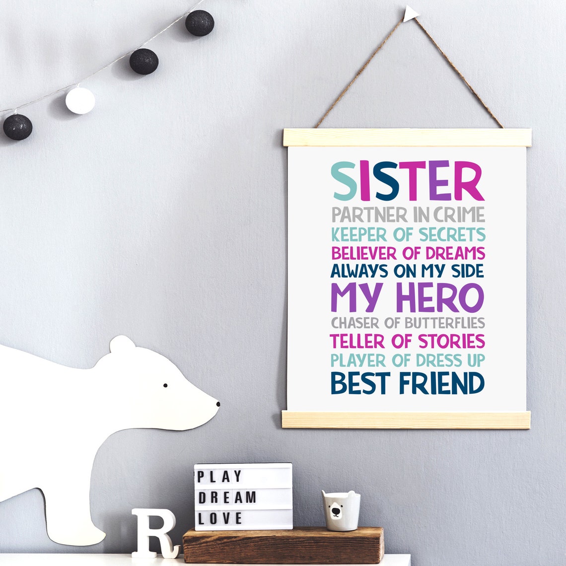 Sister Definition Sign Sister Sign Sisters Quote Girls | Etsy