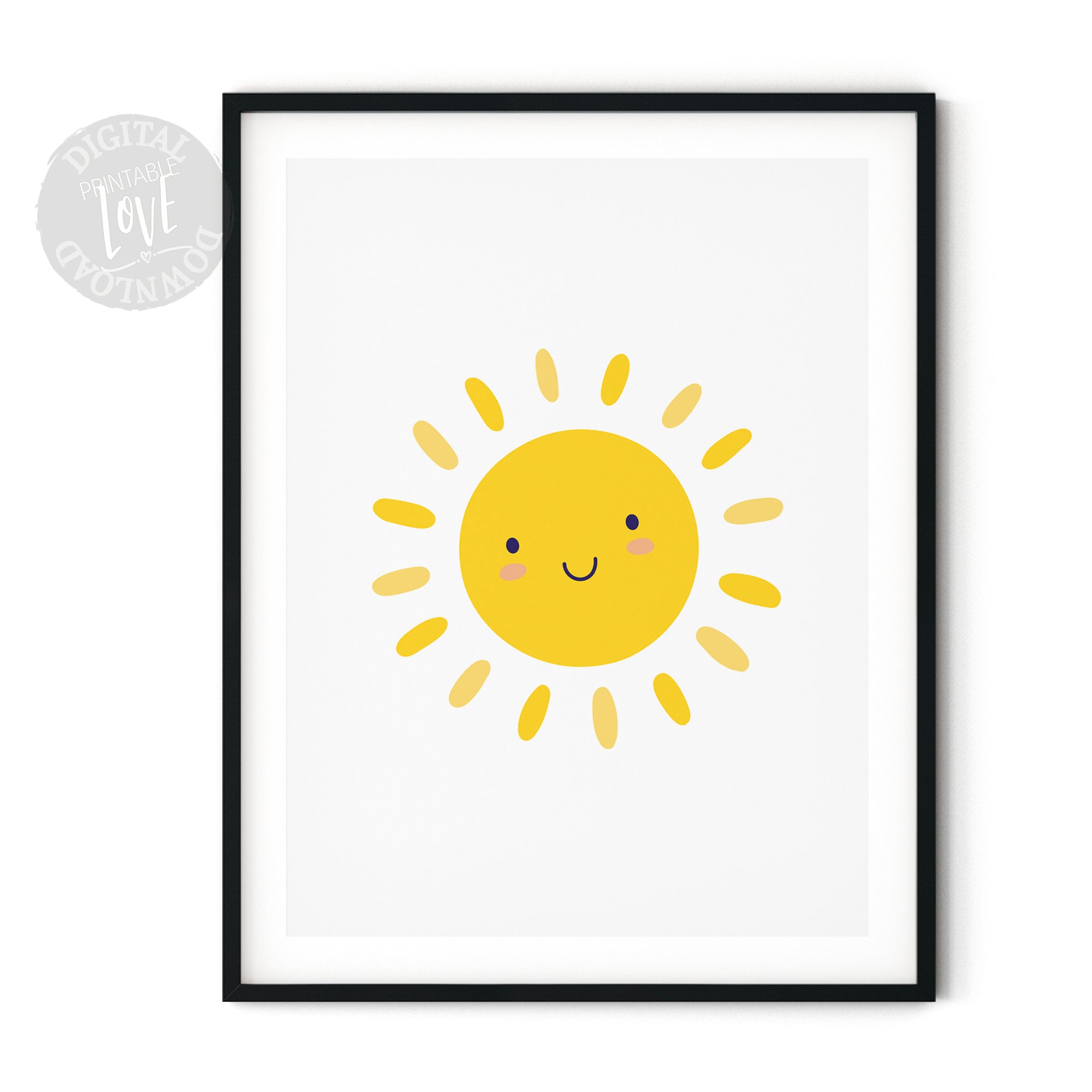 Set of 3 Educational Prints, Alphabet Numbers Sunshine Printable Art ...