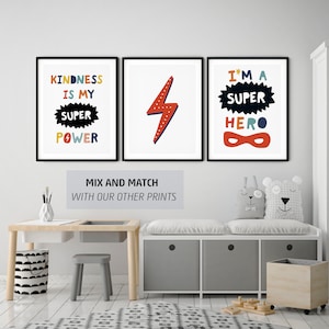 Kindness is My Super Power Print, Superhero Printable, Super Hero ...