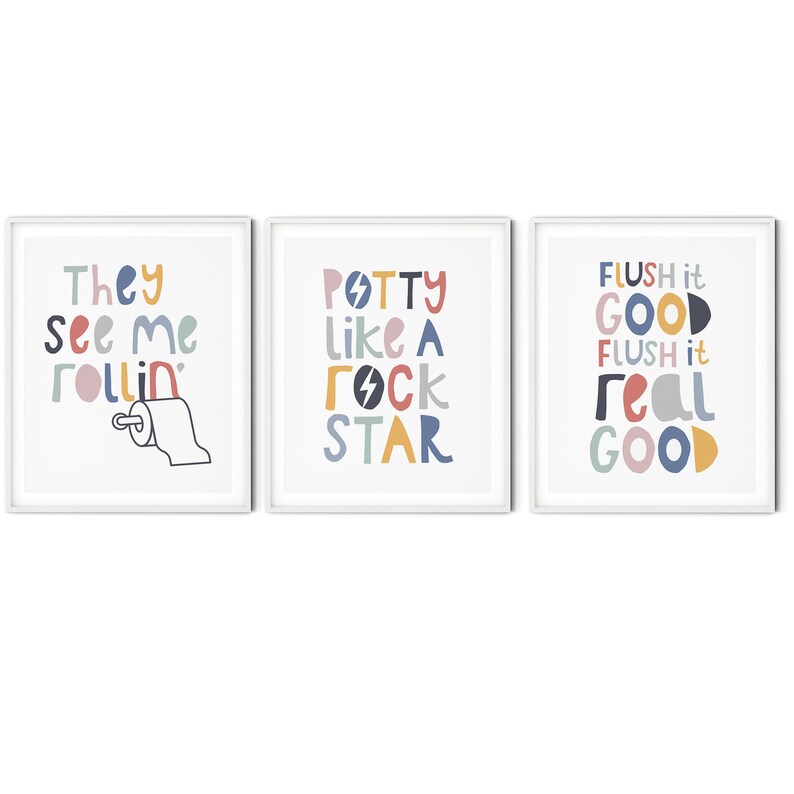 Printable Kids Toilet Signs Kids Bathroom Wall Art Kids - Etsy