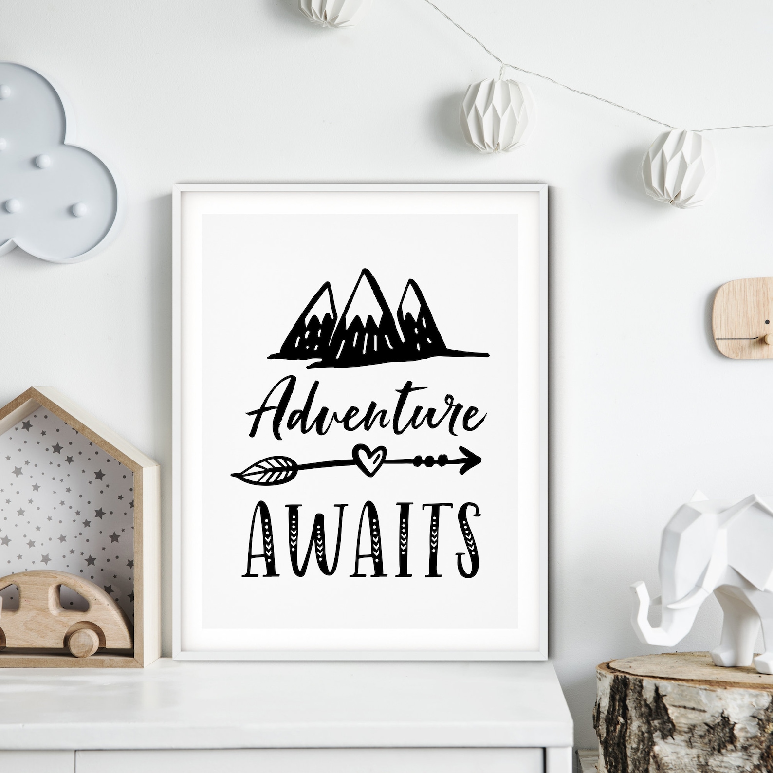 Set of 4: Adventure Nursery Printables, Adventure Awaits Print, Stay ...