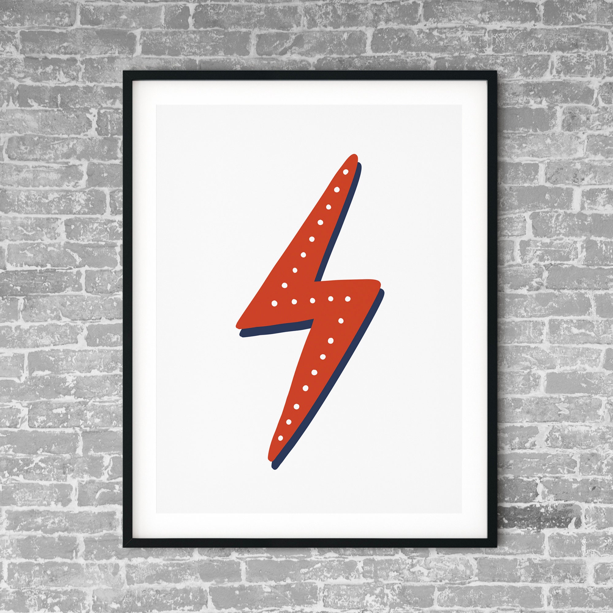 Superhero Lightning Bolt Print Superhero Printable Boys Room | Etsy