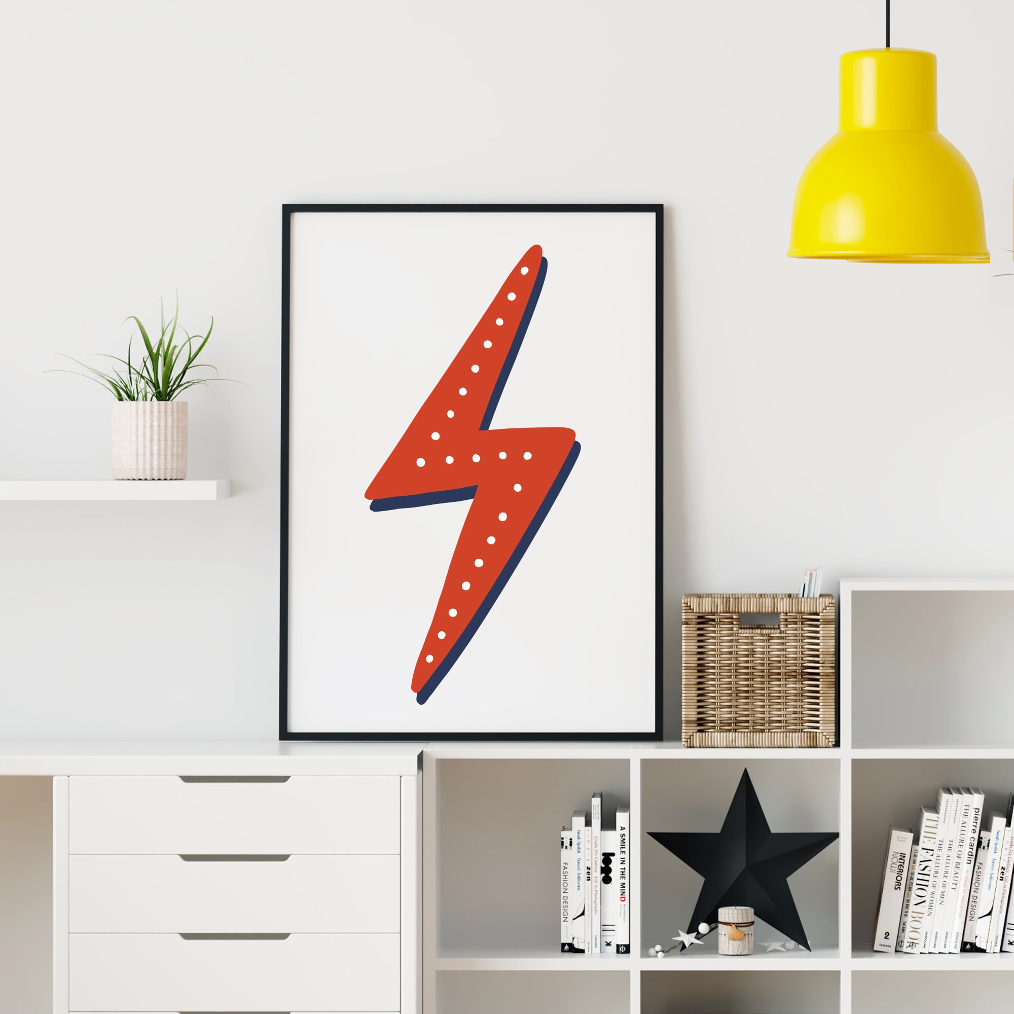 Superhero Lightning Bolt Print Superhero Printable Boys Room | Etsy