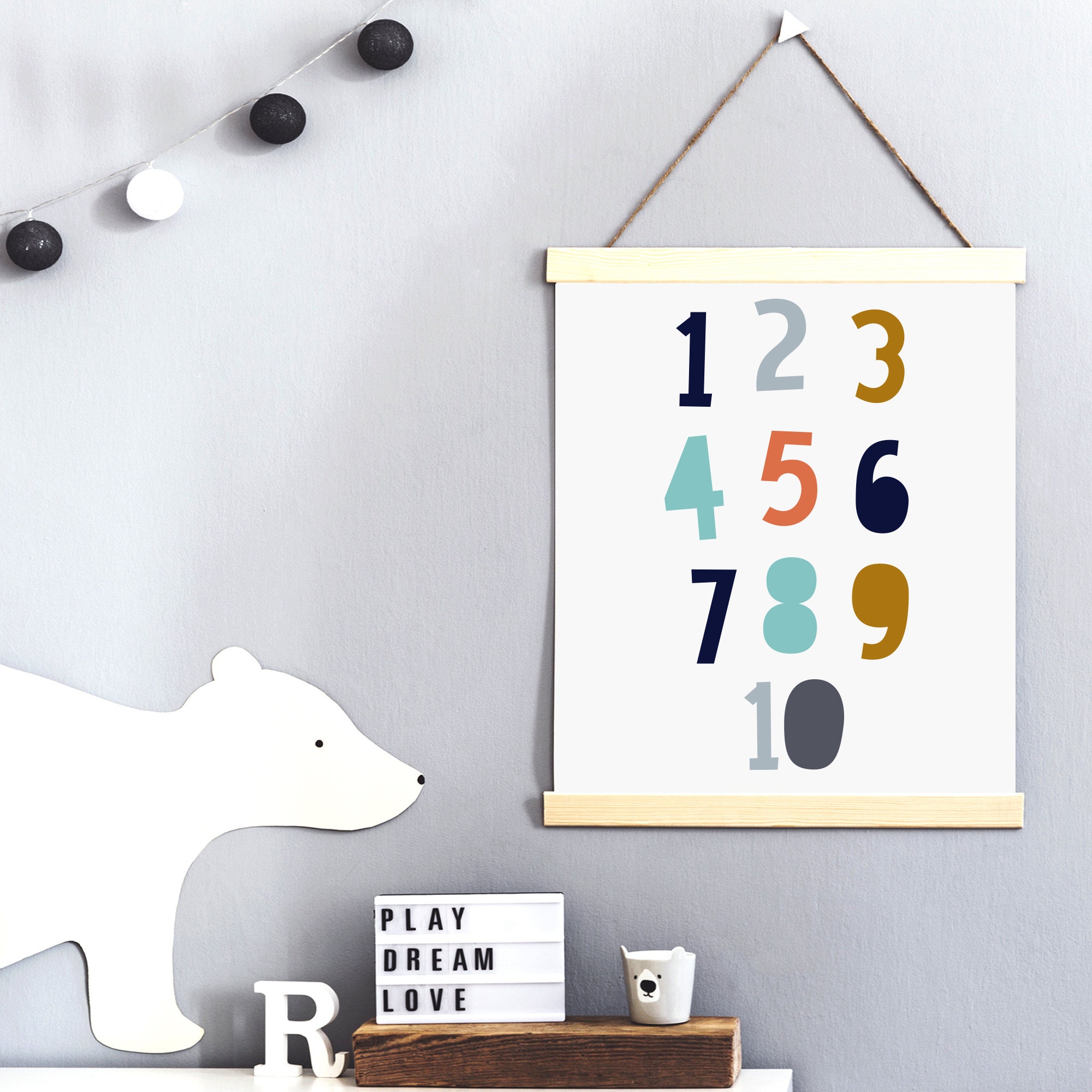 123 Numbers Print Numbers Printable Educational Poster - Etsy