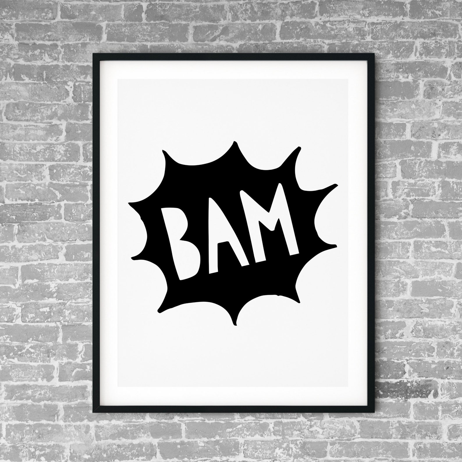 BAM Printable, Superhero Decor, Superhero Print, Kids Room Decor, Kids ...