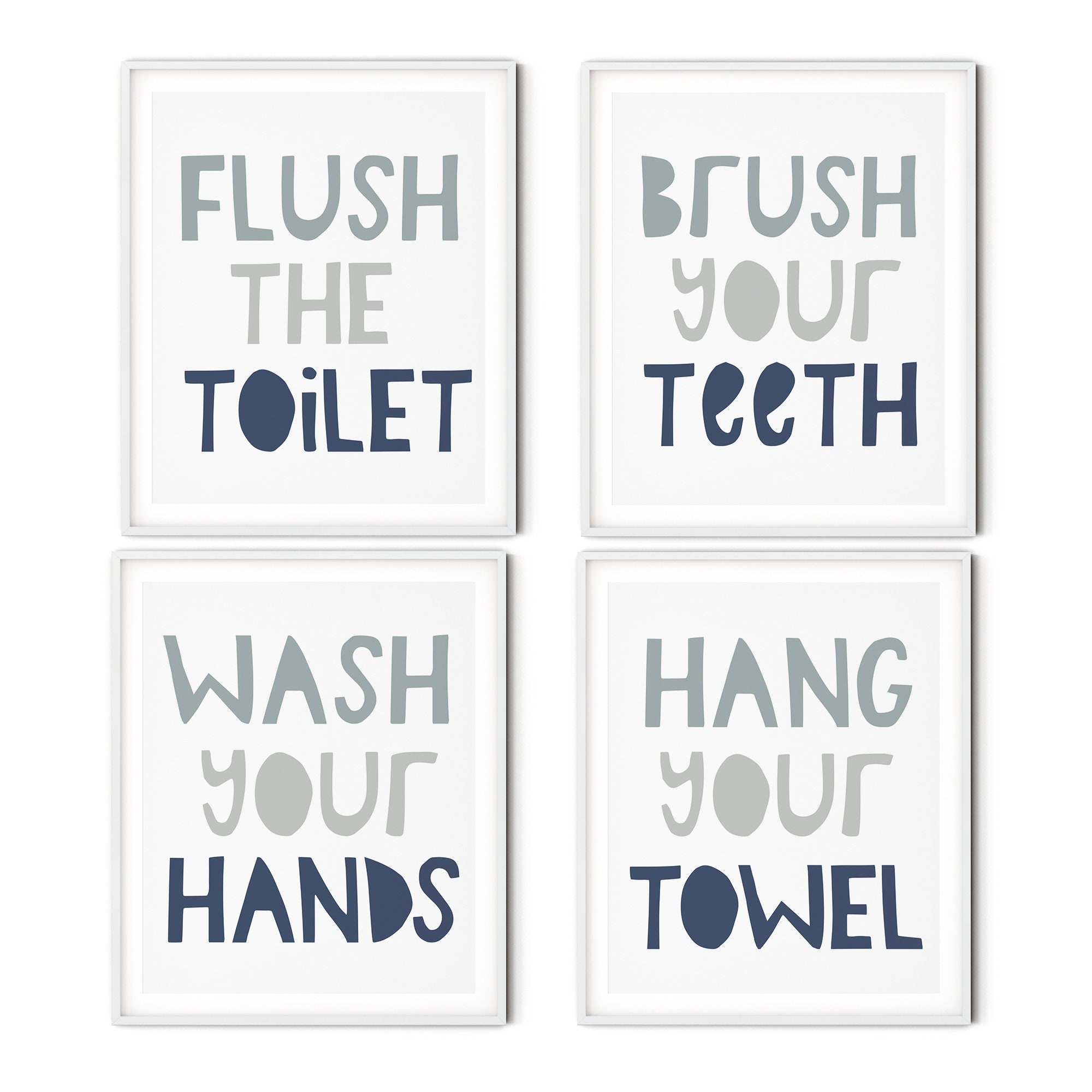 Bathroom Rules Print Printable Bathroom Art Farmhouse - Etsy
