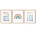 Set of 3 Prints ABC Printable Numbers 1-20 Rainbow Print - Etsy