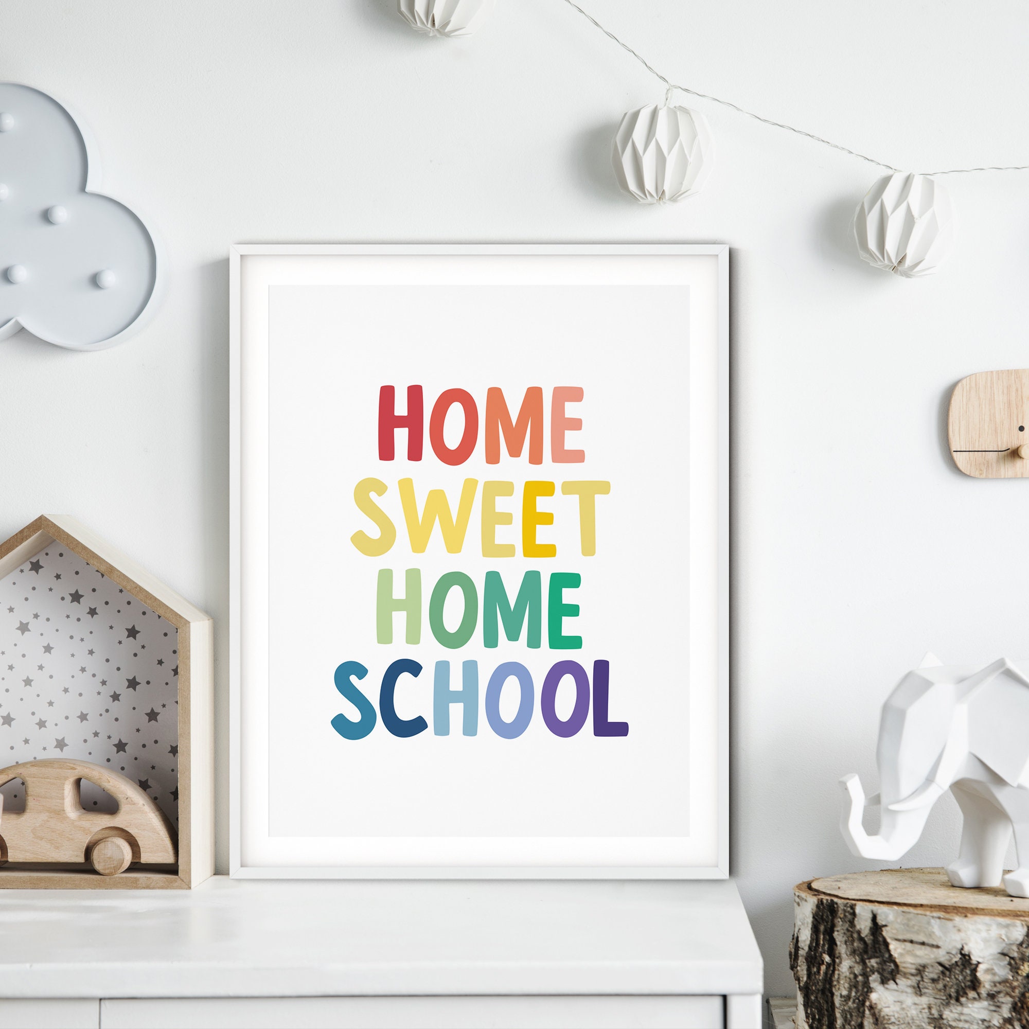 Home Sweet Homeschool Printable Home School Print Virtual - Etsy