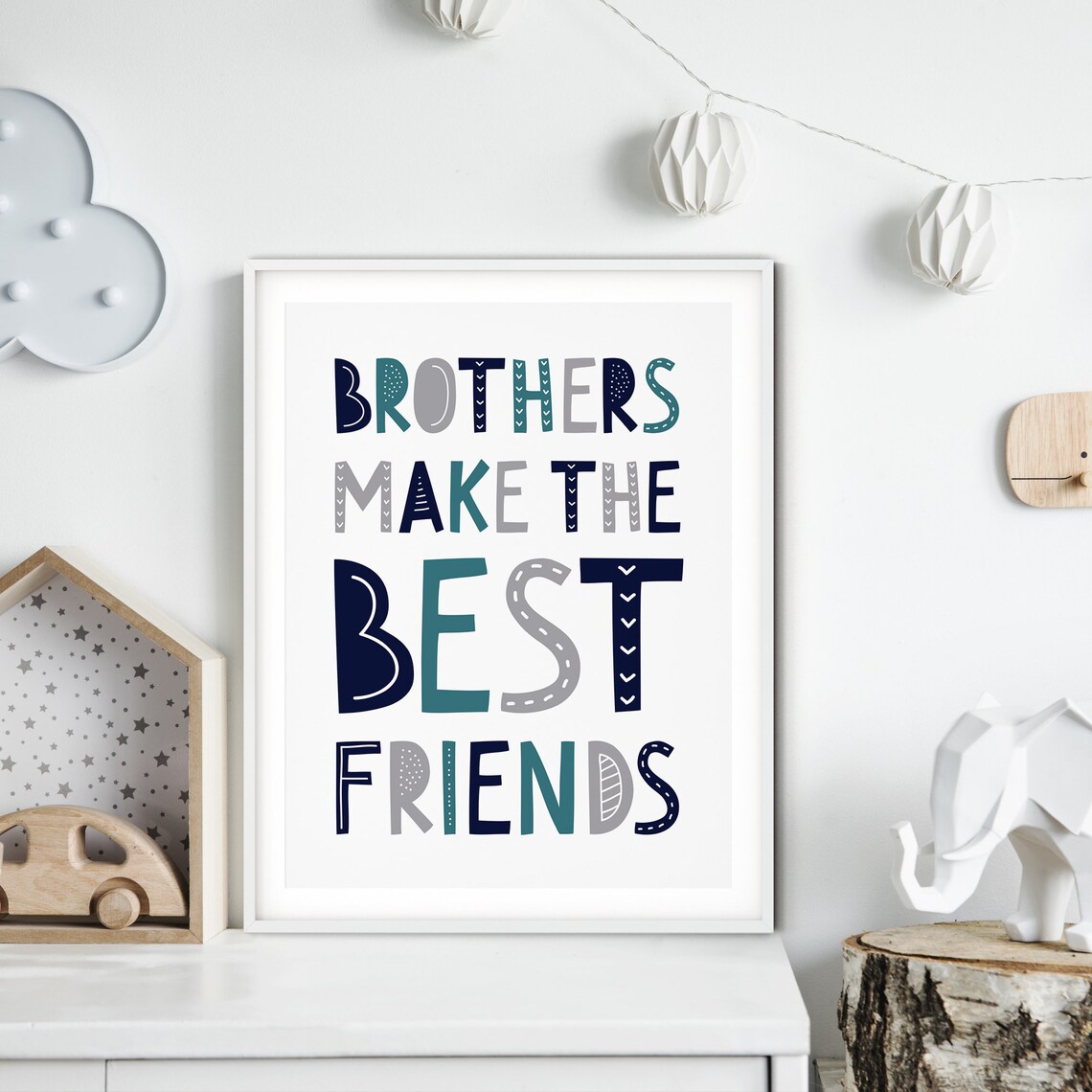 Brothers Make the Best Friends Wall Art Brothers Quote - Etsy