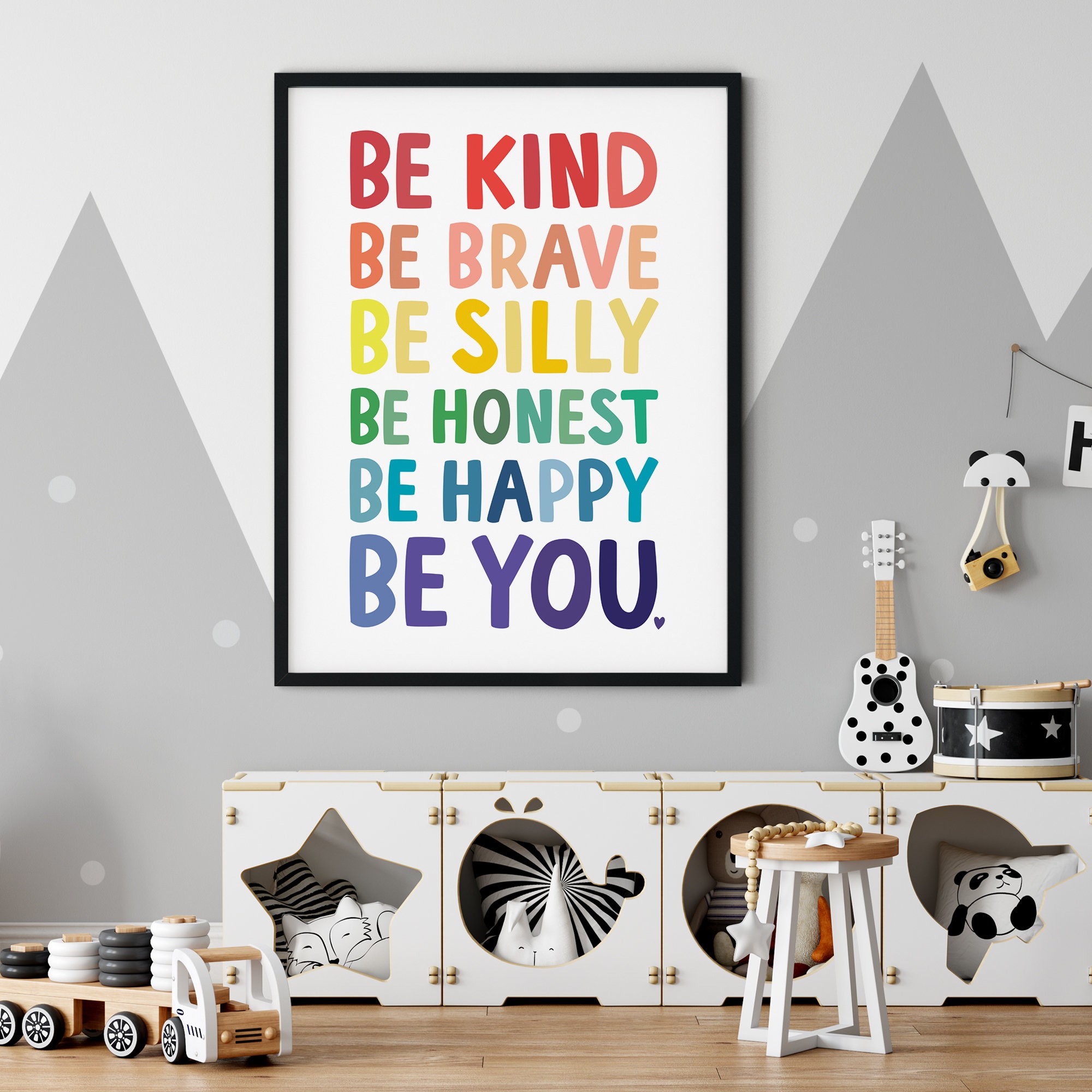 Be Kindbe Brave Be Silly Be You Printable Art Kids - Etsy