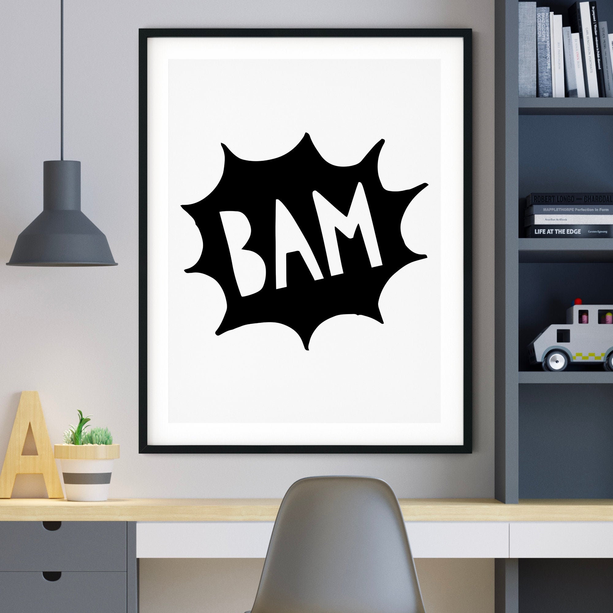 BAM Printable Superhero Decor Superhero Print Kids Room - Etsy