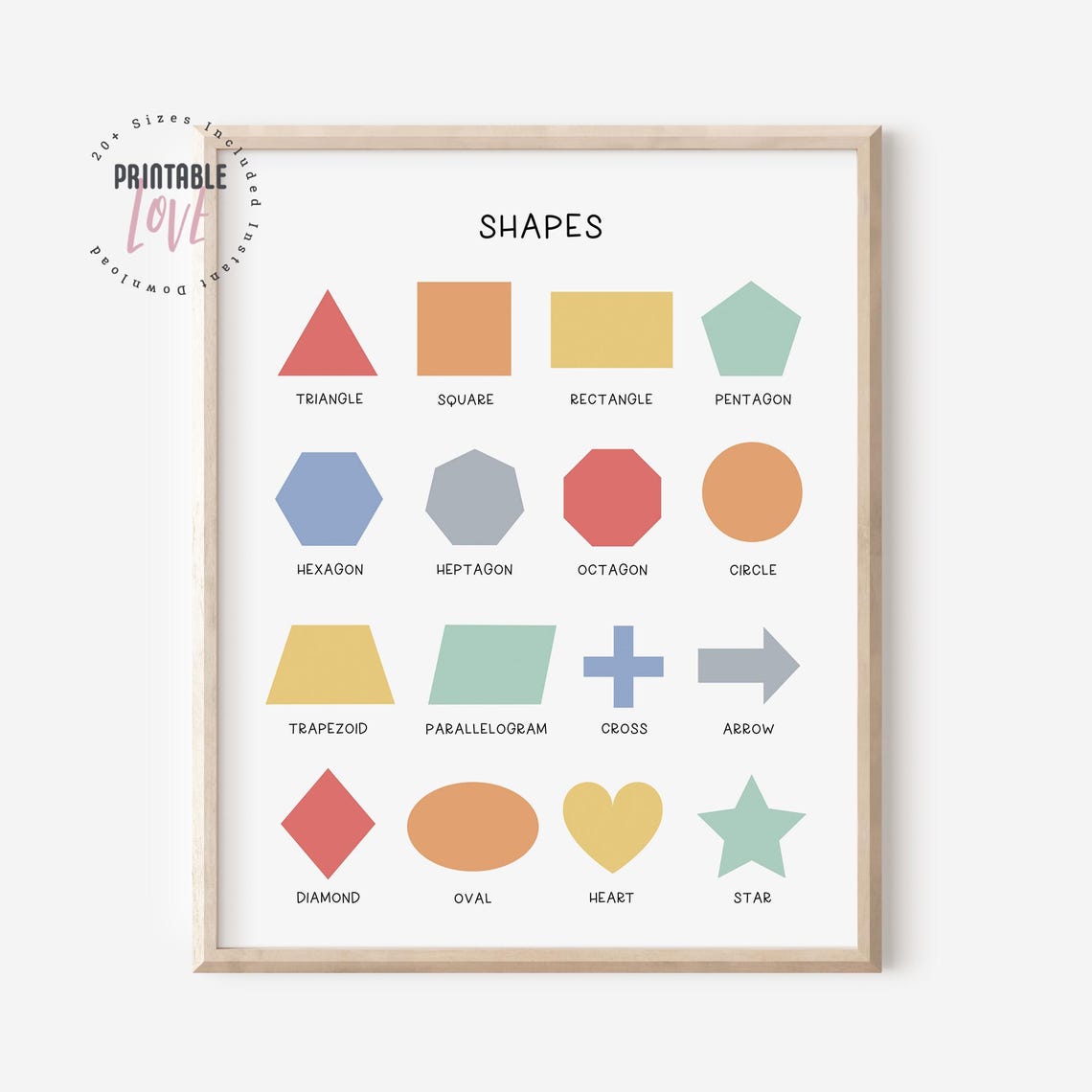 Set of 6 Classroom Wall Art, Alphabet Poster, Educational Poster ...