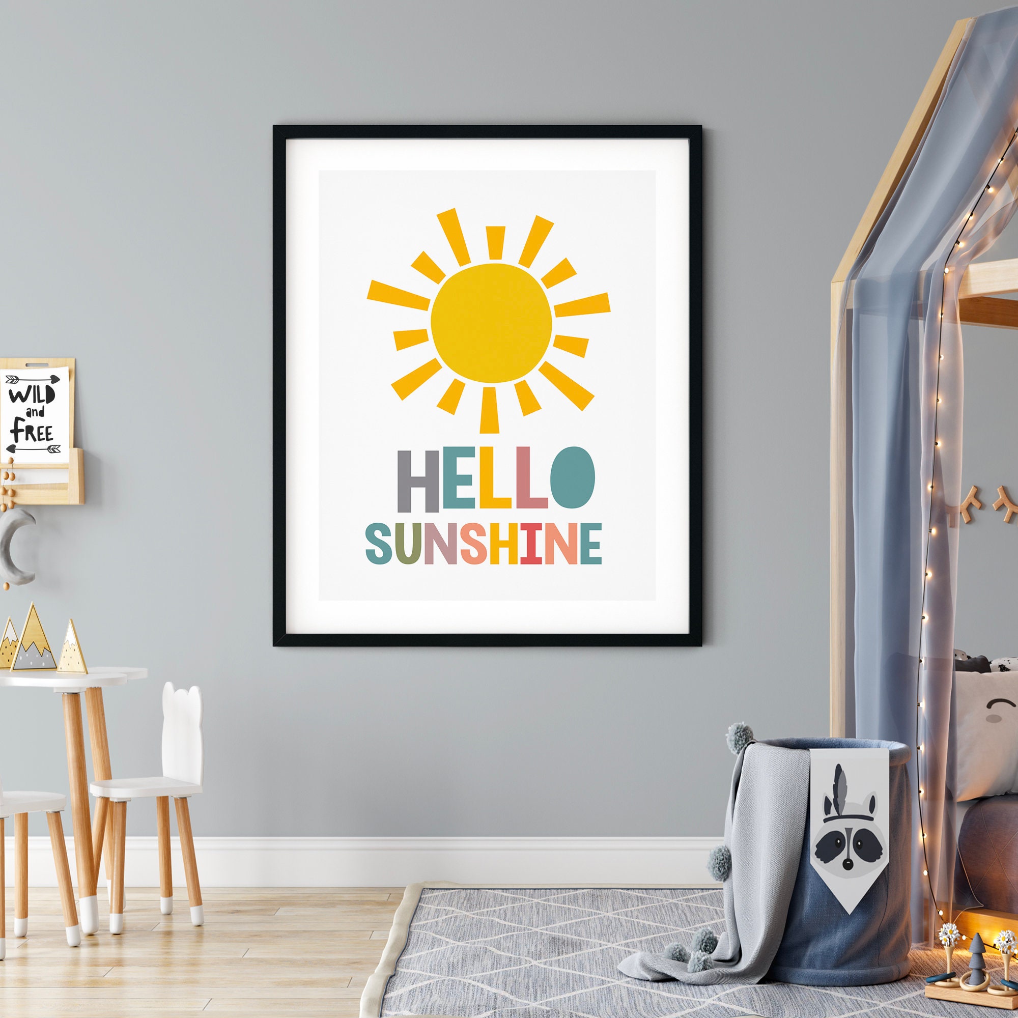 Hello Sunshine Printable Playroom Quote Hello Sunshine | Etsy