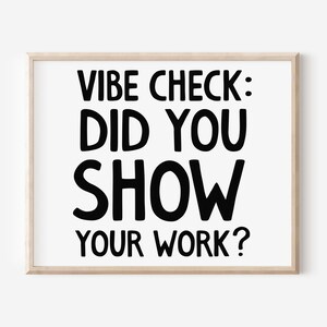 Middle High School Classroom Wall Art, Funny Math Poster, Funny Teacher ...