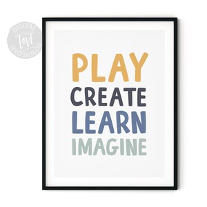 Set of 3 Playroom Printable Art, Kids Playroom Rules, Classroom Decor ...