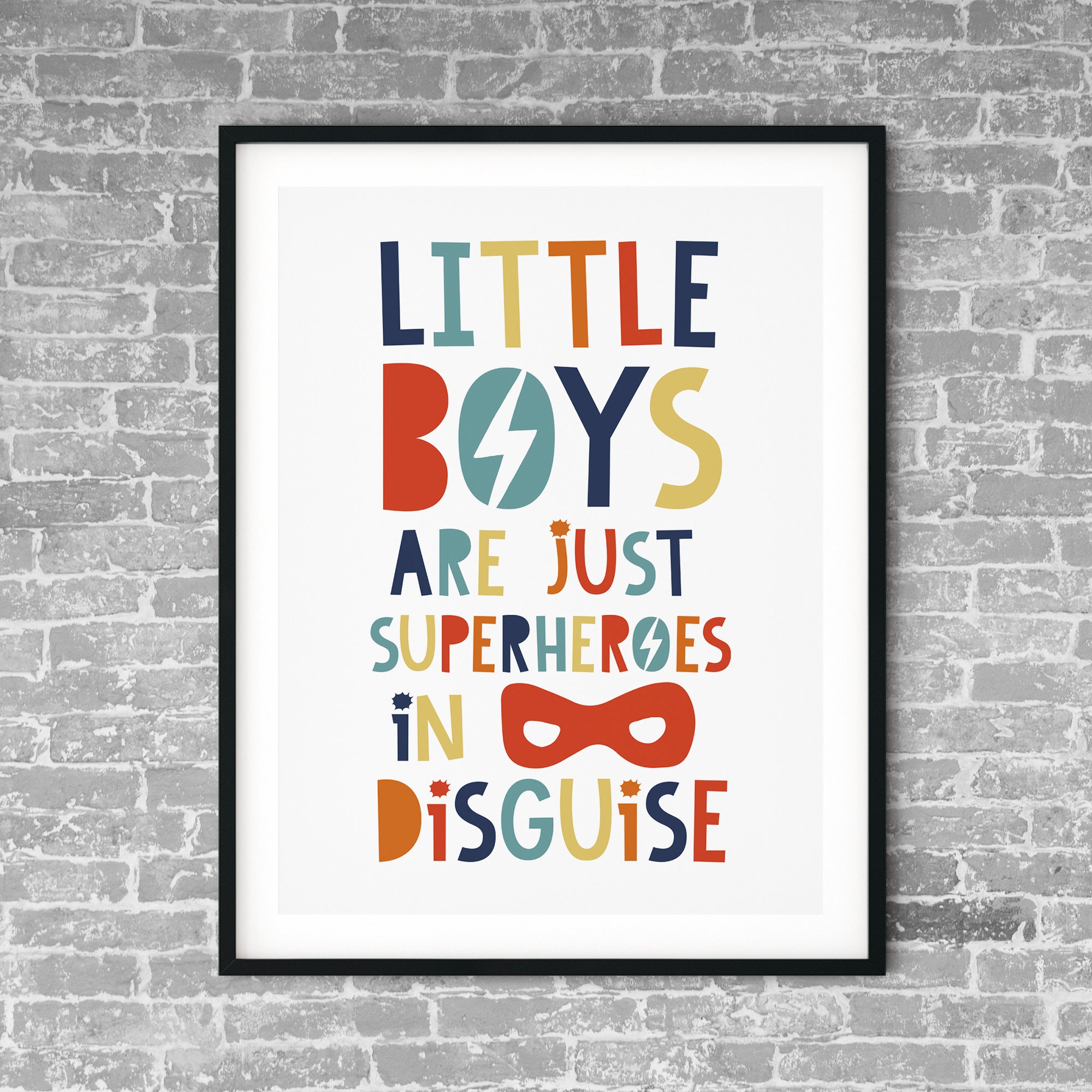 Superheroes in Disguise Printable, Superhero Wall Art, Superhero ...