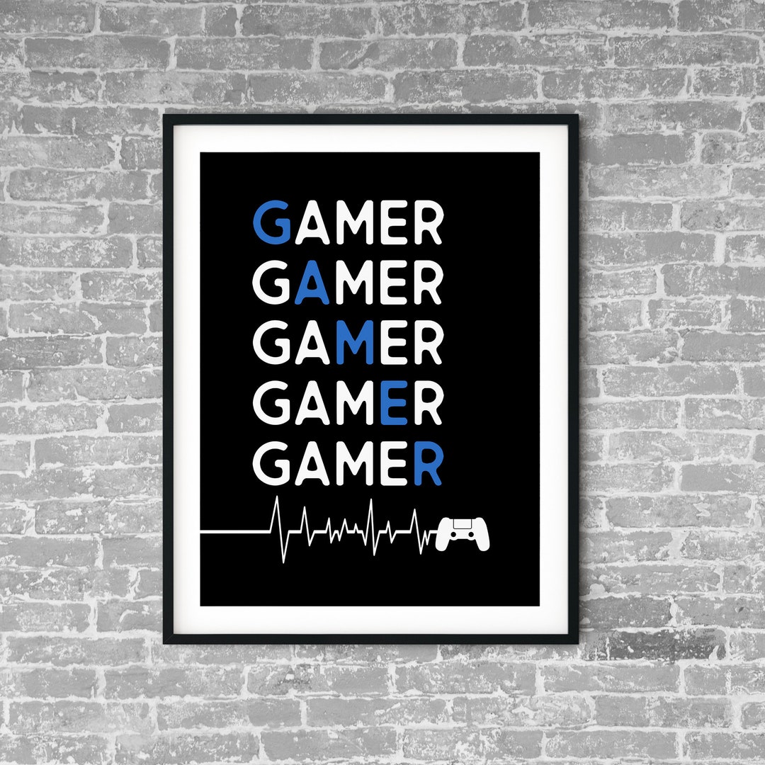 Video Gamer Printable, Gamer Poster, Video Game Wall Art, Gamer Decor ...
