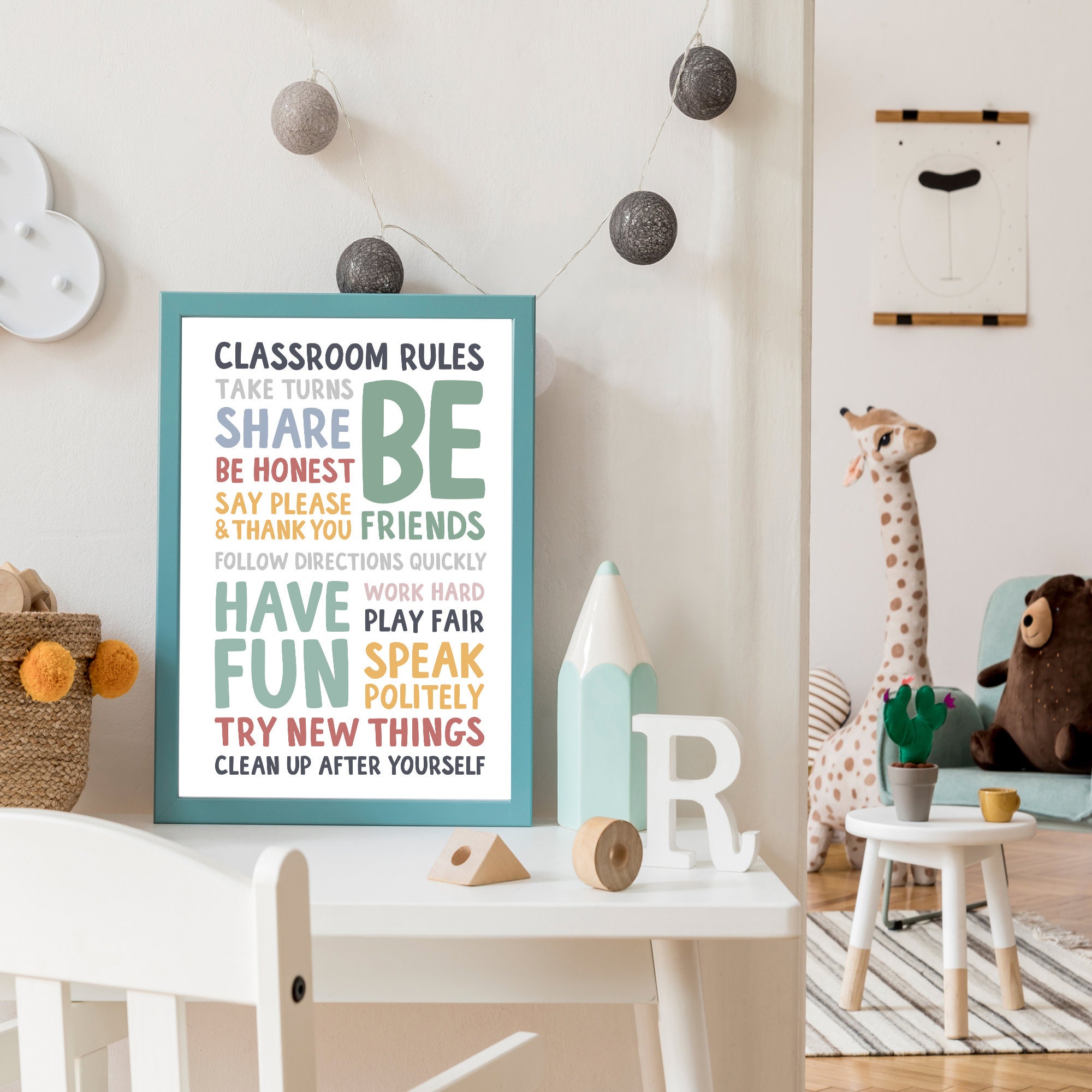 Classroom Rules Print Classroom Decor Learning Printables - Etsy