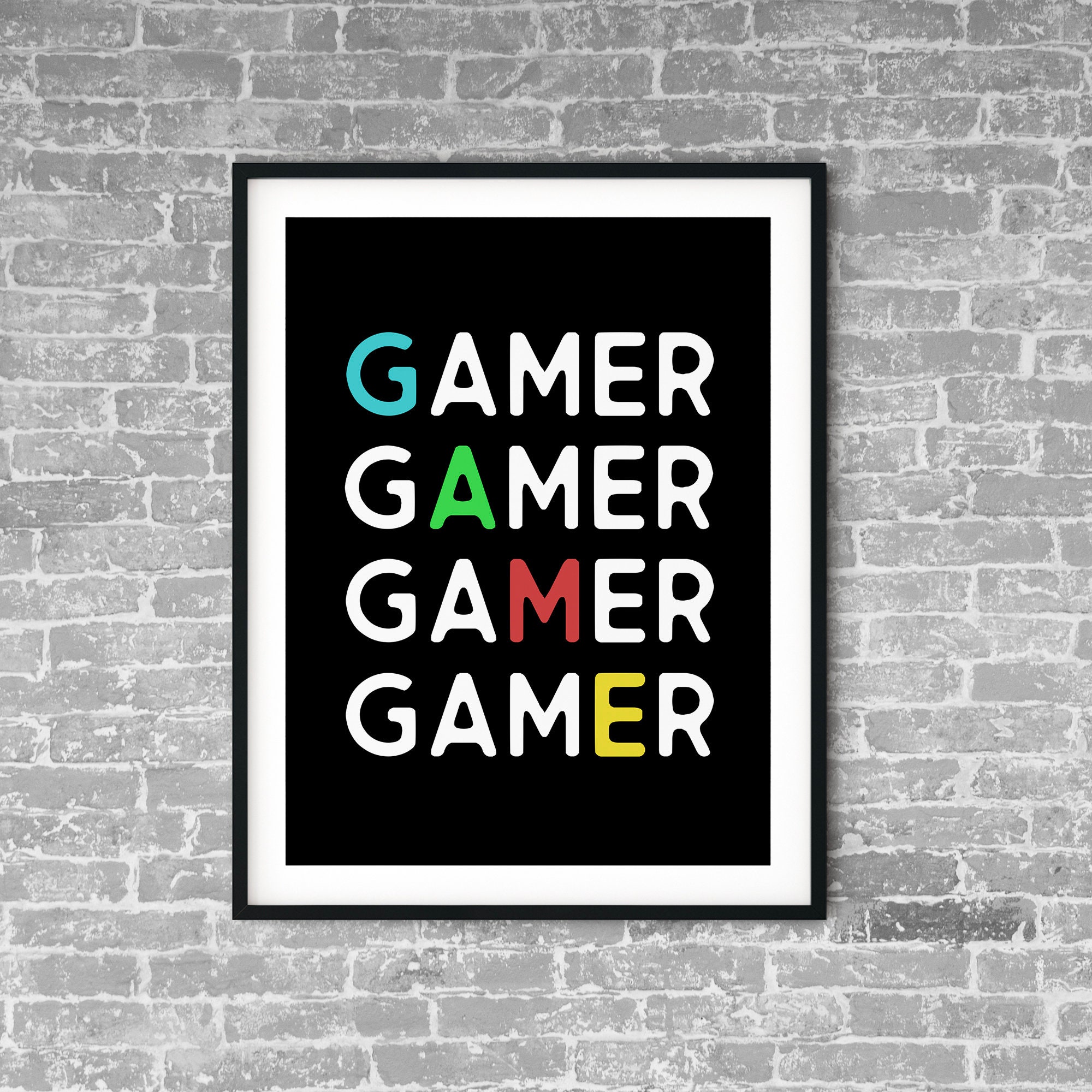 Video Gamer Printable Gamer Poster Video Game Wall Art - Etsy UK