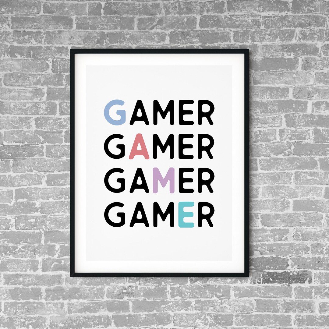Video Gamer Printable, Gamer Poster, Video Game Wall Art, Gamer Decor ...