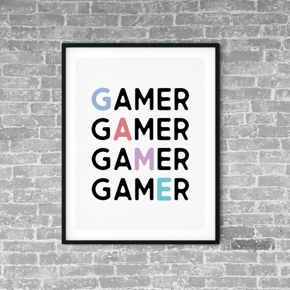 Video Gamer Printable Gamer Poster Video Game Wall Art - Etsy