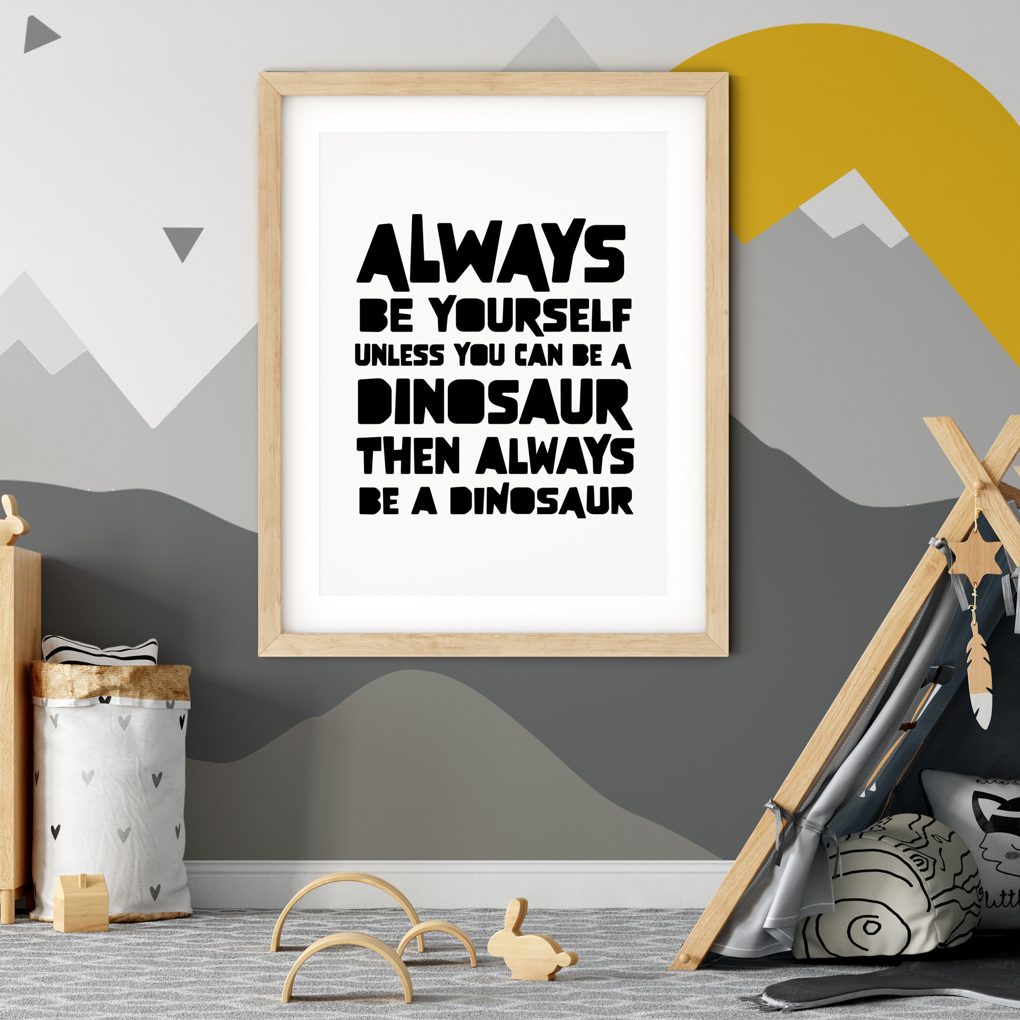 Dinosaur Printable Art Always Be Yourself Unless You Can Be A - Etsy