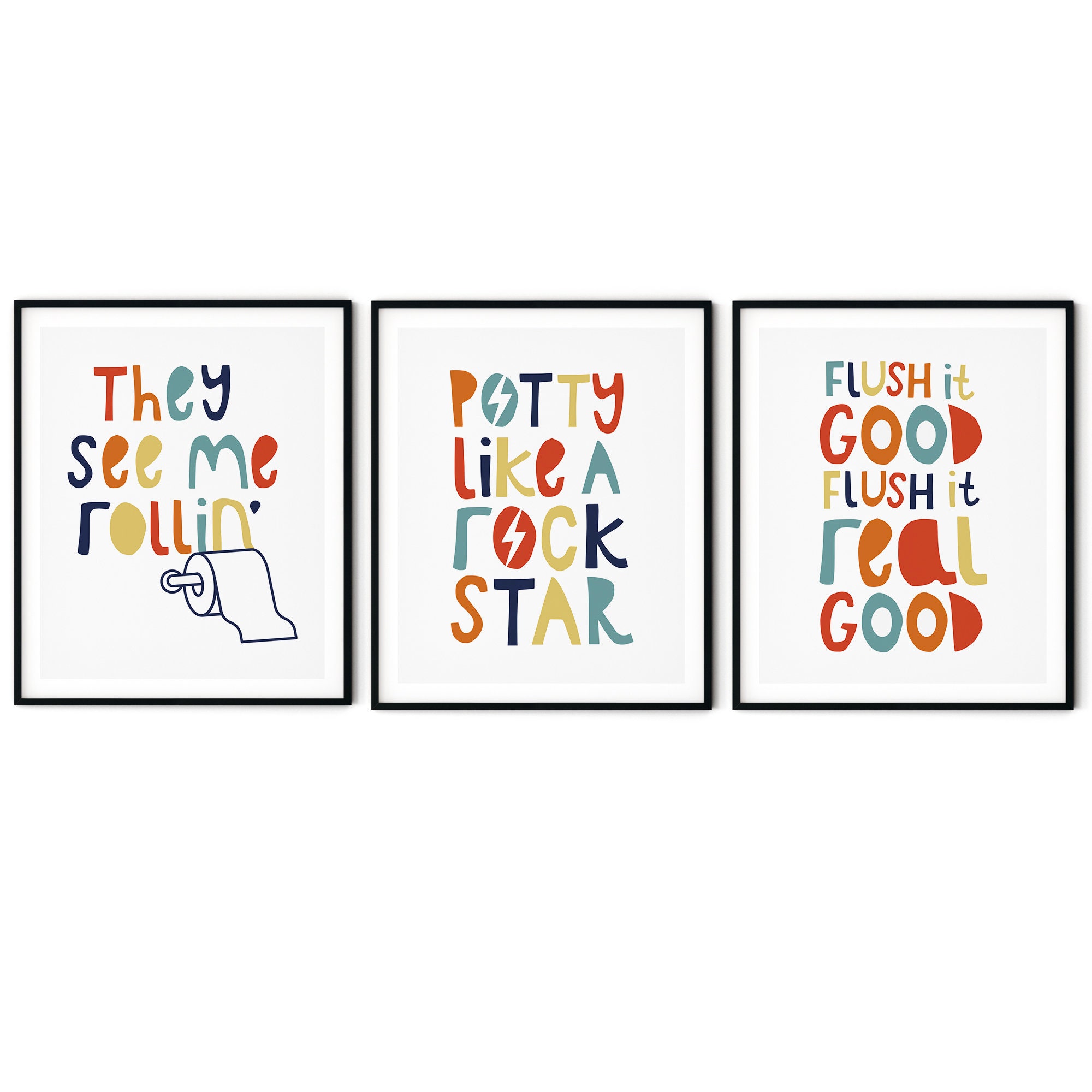 Printable Kids Toilet Signs Kids Bathroom Wall Art Kids | Etsy