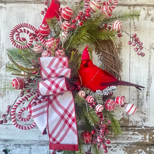 Cardinal Wreath - Etsy
