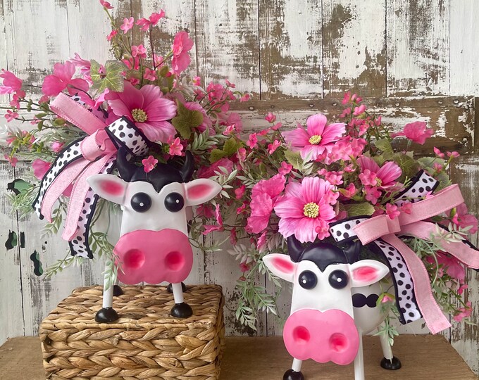 Cow Centerpiece for Dining Table, Farm Animal Table Top Decor, Baby ...
