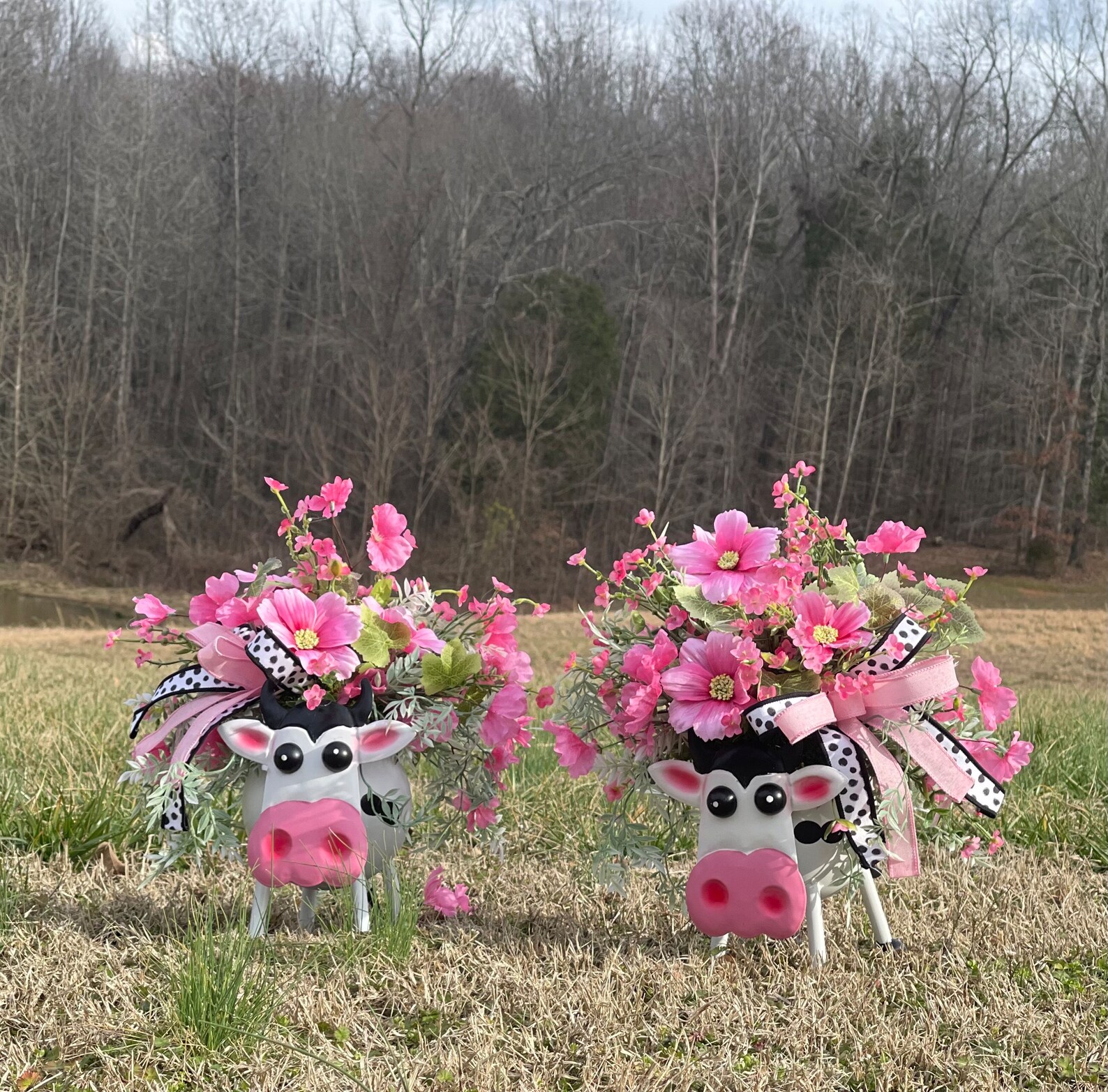 Cow Centerpiece for Dining Table, Farm Animal Table Top Decor, Baby ...