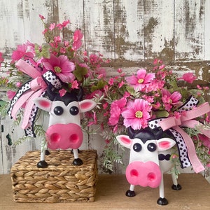 Cow Centerpiece for Dining Table, Farm Animal Table Top Decor, Baby ...