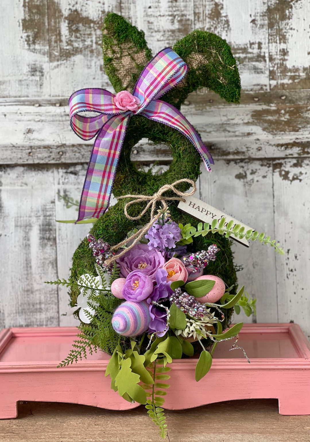 Easter Bunny Centerpiece, Easter Centerpiece, Centerpiece, Bunny Moss ...