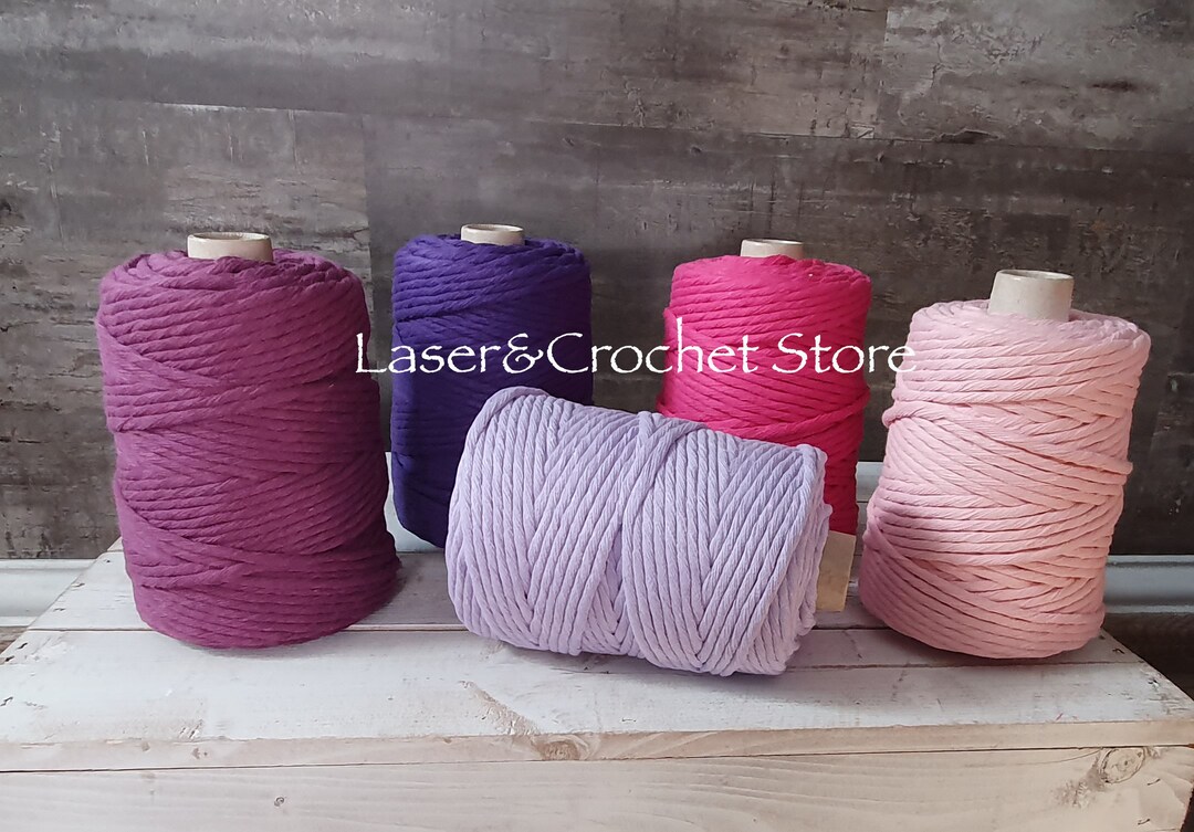 5mm Macrame Twisted Cotton Cord | Cotton Rope | Crochet Cotton Cord ...