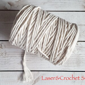 5mm Twisted Cotton Cord Rope Macrame DIY Craft Home - Etsy