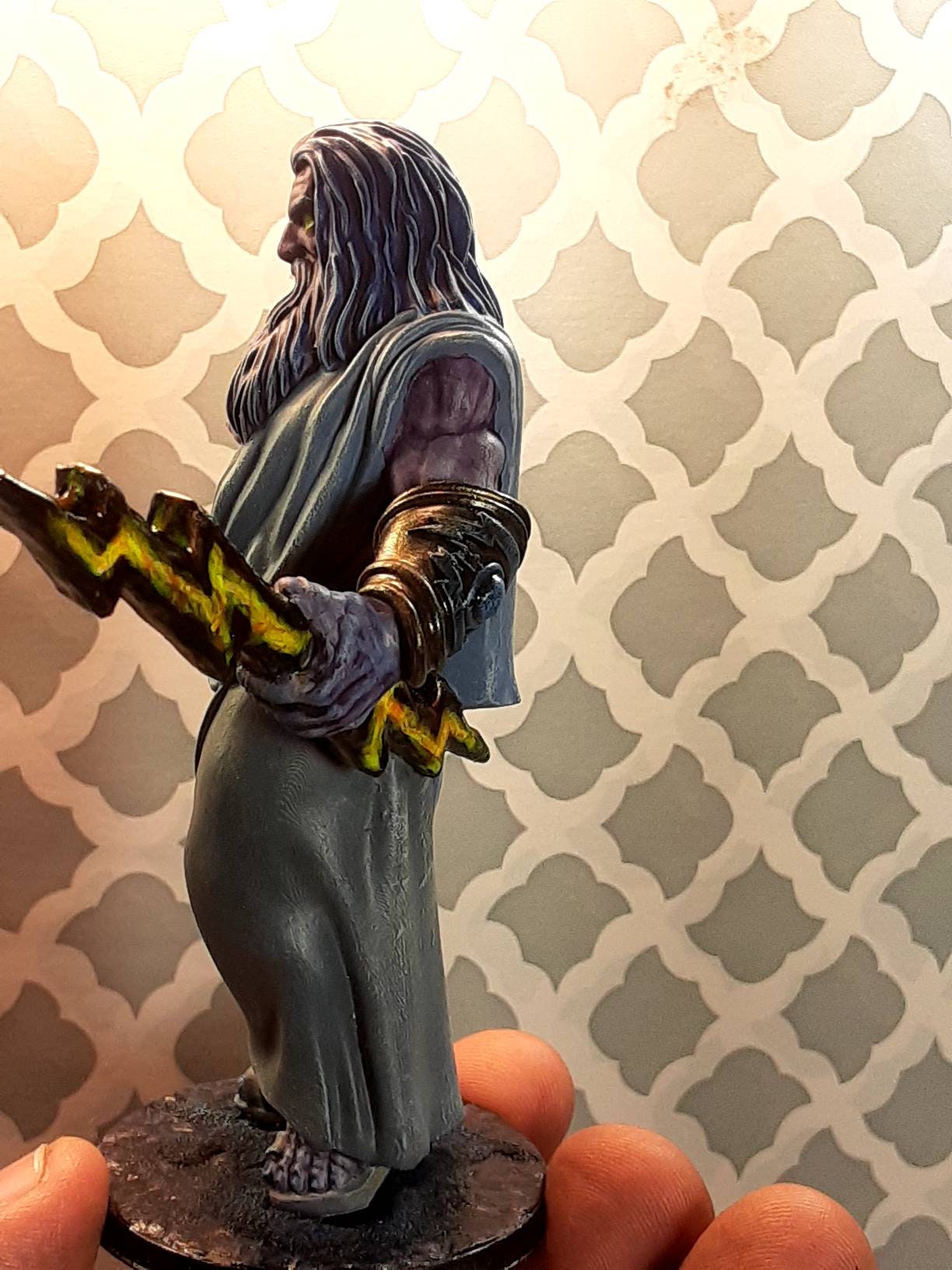 D&d Miniature Storm Giant W/lighting Bolt Hand Painted From 3d Print ...