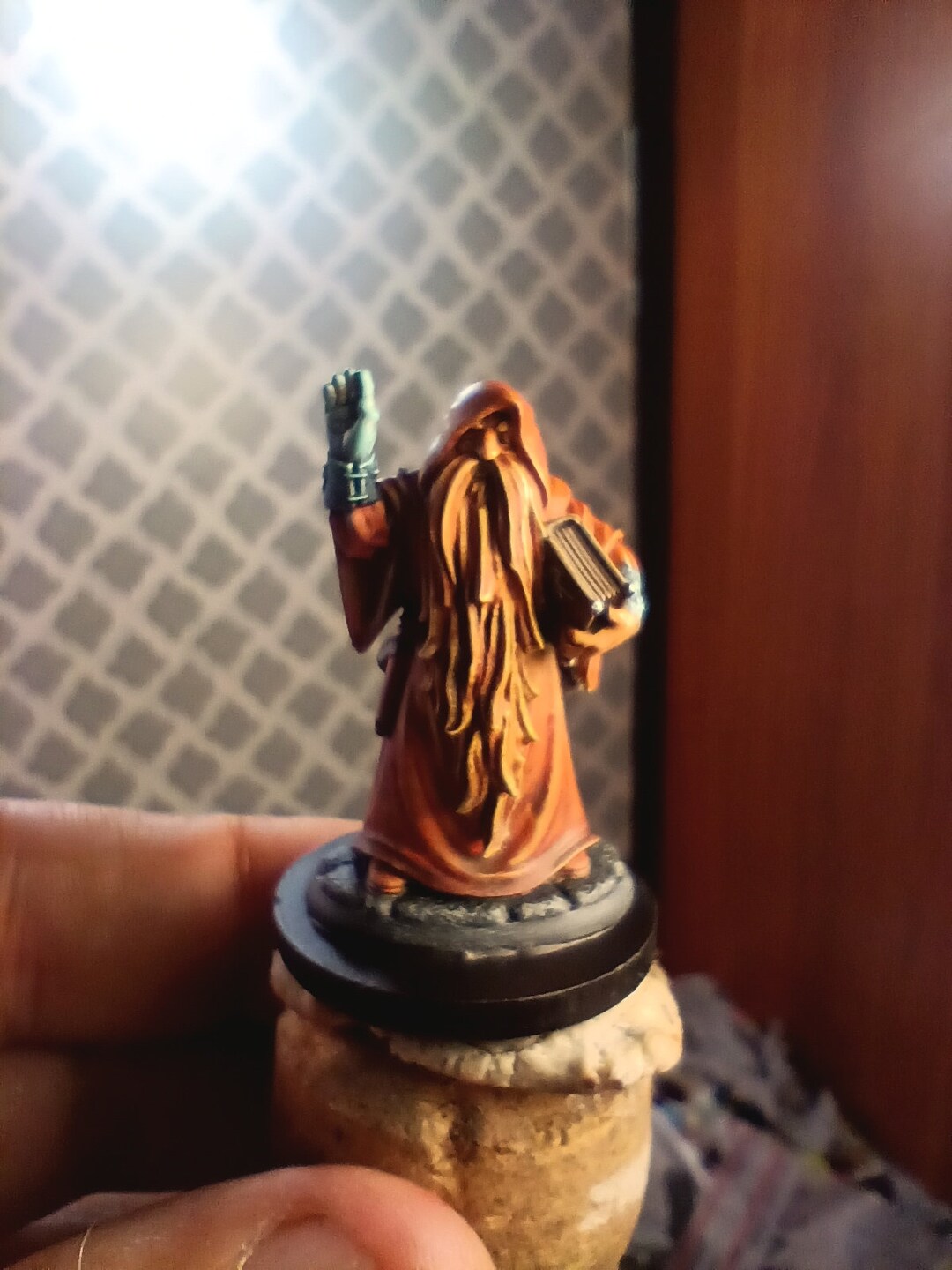 D&d Miniature Magic User /spell Caster With Spell Book - Etsy
