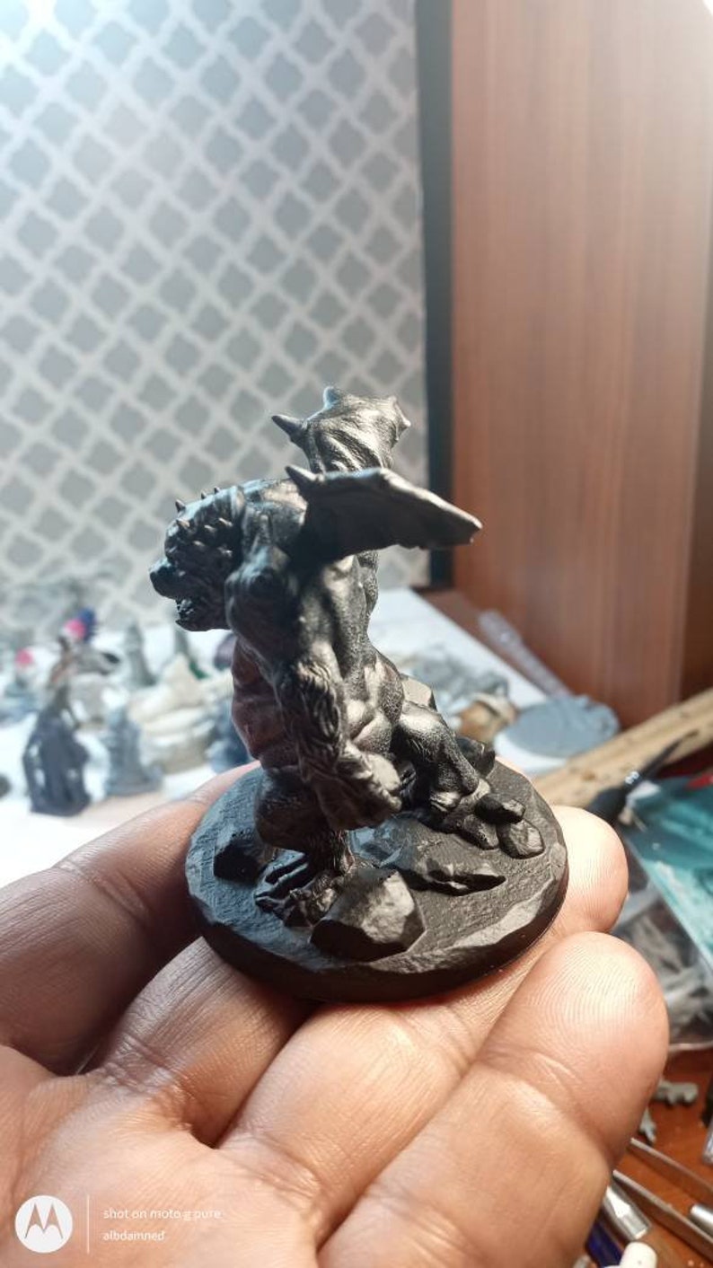 D&d Miniature Boar/pig Demon Hard Plastic From 3d Print Hand - Etsy