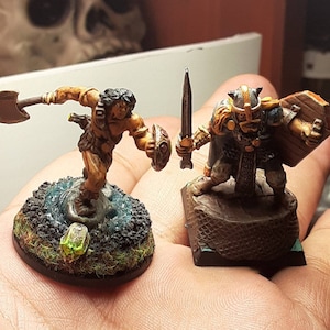 D&d Miniature Barbarian All Hand Painted You Get 6 Miniatures All Hand ...